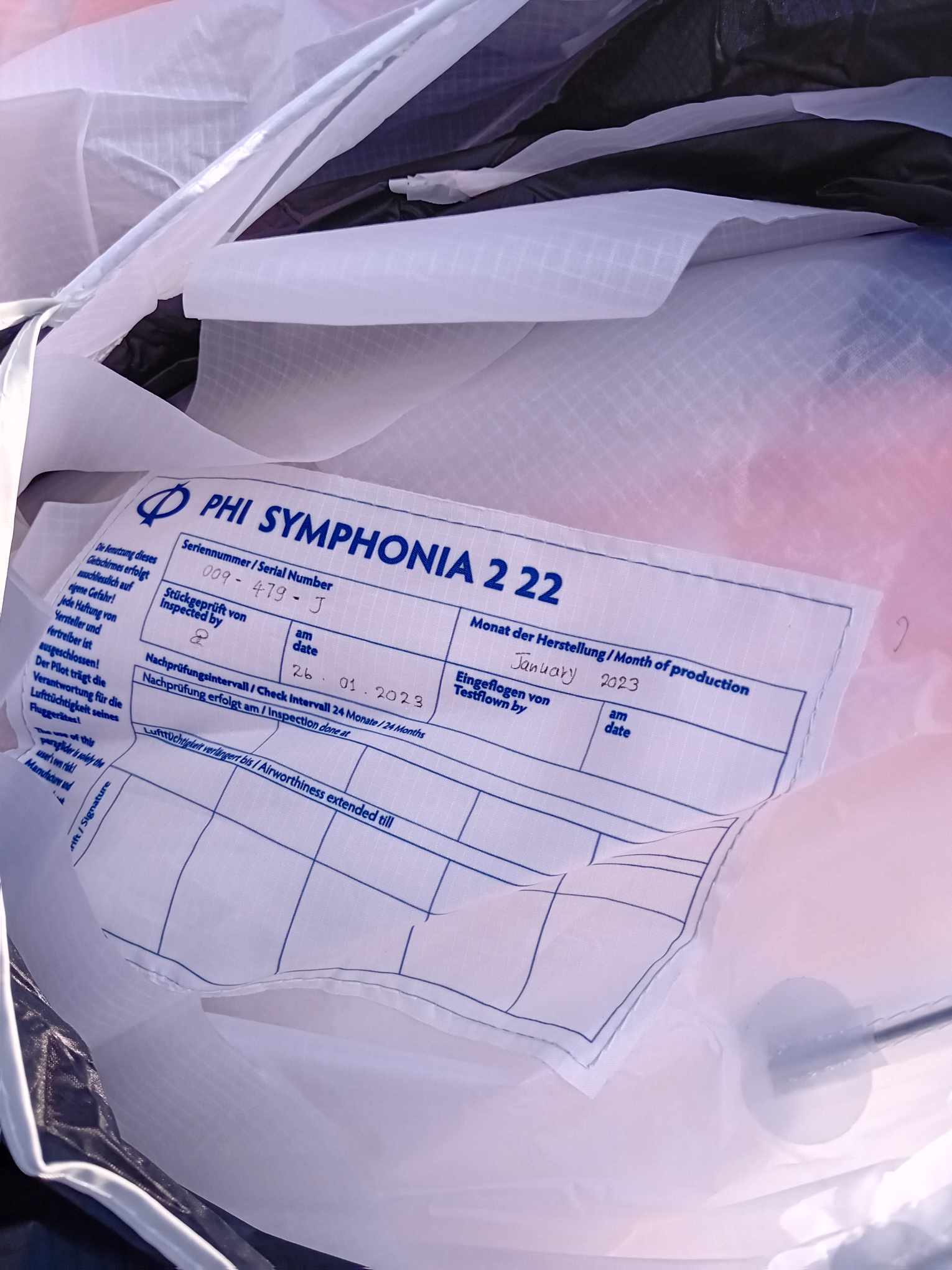 SELL: Wing EN A PHI Symphonia 2 22 75-95kg With listing bag ...